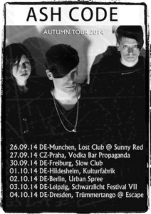 Tourdaten von Ash Code, De/Vision und Samsas Traum